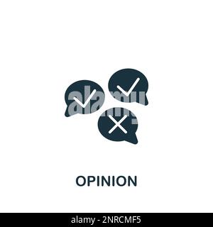 Opinion icon. Monochrome simple sign from speech collection. Opinion ...