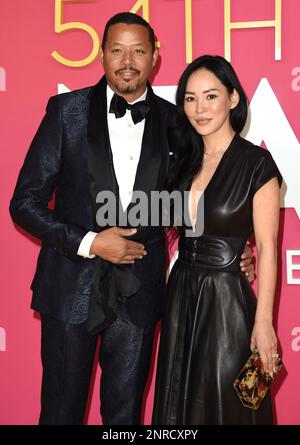 Terrence Howard and Mira Pak Howard arriving to the 54th NAACP Image ...