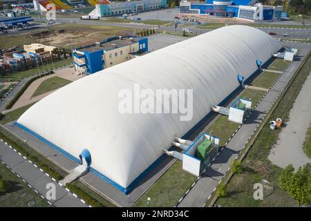 Inflatable air dome stadium. Inflated Tennis air dome or Tennis bubble ...