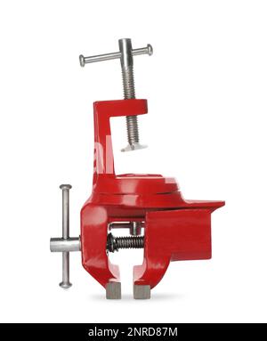 New modern red vise isolated on white Stock Photo - Alamy