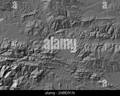 Koroska, statistical region of Slovenia. Bilevel elevation map with ...