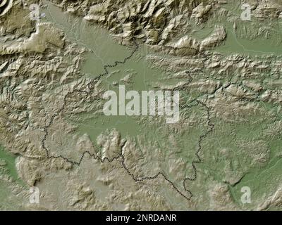 Osrednjeslovenska, statistical region of Slovenia. Colored elevation ...