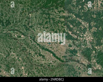 Pomurska, statistical region of Slovenia. Low resolution satellite map ...