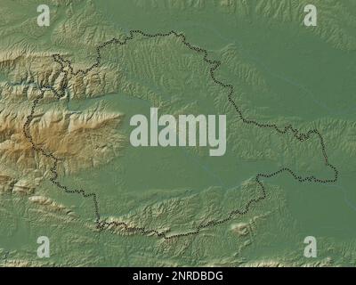 Podravska, statistical region of Slovenia. Colored elevation map with ...