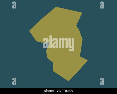 Galgaduud, region of Somalia. Solid color shape. Locations and names of ...