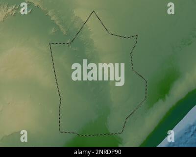 Hiiraan, region of Somalia. Elevation map colored in wiki style with ...