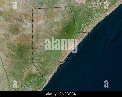 Jubbada Hoose, region of Somalia. High resolution satellite map ...