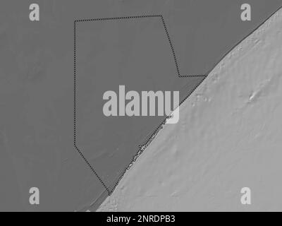 Jubbada Hoose, region of Somalia. Bilevel elevation map with lakes and ...