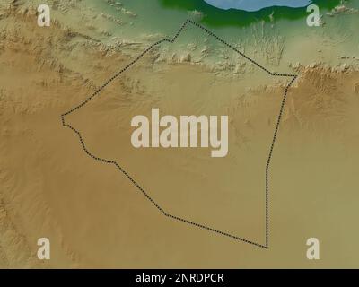 Maroodi Jeex, region of Somalia. Elevation map colored in wiki style ...
