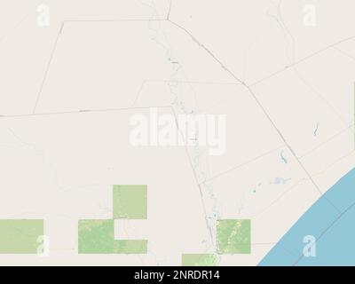 Jubbada Dhexe, region of Somalia. Open Street Map. Locations of major ...