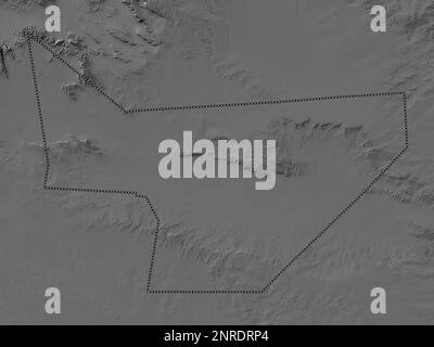 Sool, region of Somalia. Bilevel elevation map with lakes and rivers ...