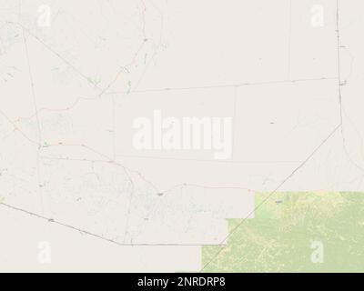 Sool, region of Somalia. Open Street Map. Locations of major cities of ...