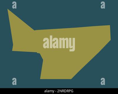 Shape of Sool, region of Somalia, with its capital isolated on solid ...