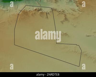 Togdheer, region of Somalia. Elevation map colored in wiki style with ...