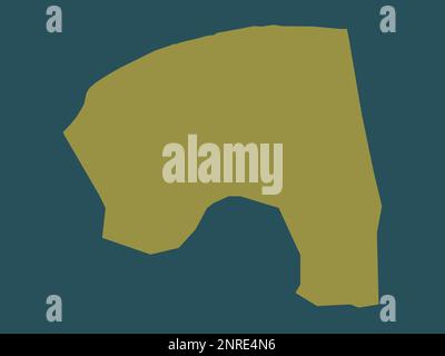 Bakool, region of Somalia Mainland. Solid color shape. Locations and ...