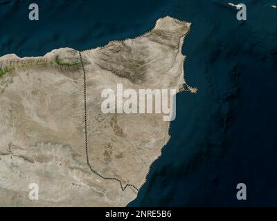 Bari, region of Somalia Mainland. High resolution satellite map ...