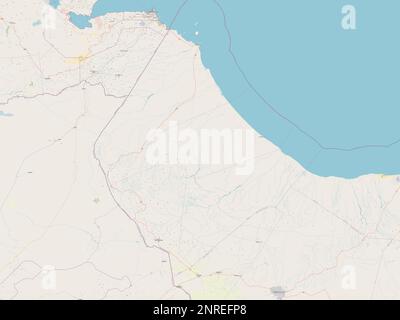 Awdal, region of Somaliland. Open Street Map. Locations and names of ...