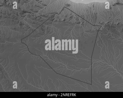 Maroodi Jeex, region of Somaliland. Elevation map colored in wiki style ...