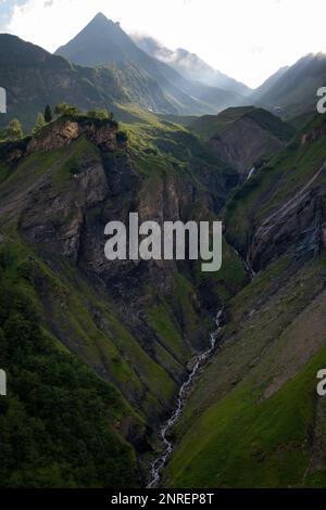 A large waterfall falling down a steep cliff Stock Photo - Alamy