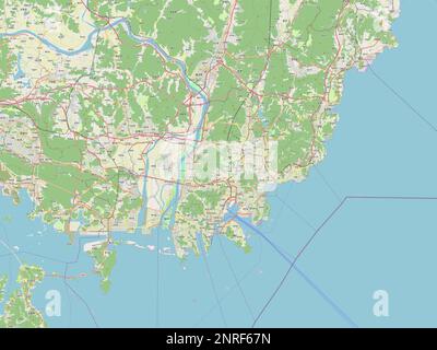 Busan, metropolitan city of South Korea. Low resolution satellite map ...