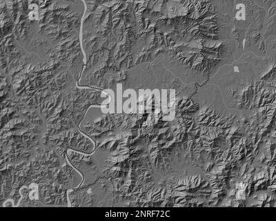 Daegu, metropolitan city of South Korea. High resolution satellite map ...