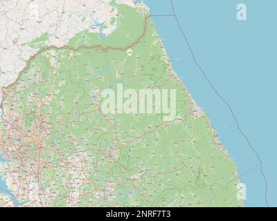 Gangwon-do, province of South Korea. Open Street Map. Locations and ...