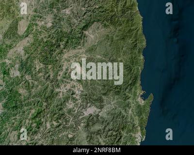 Gyeongsangbuk-do, province of South Korea. Low resolution satellite map ...