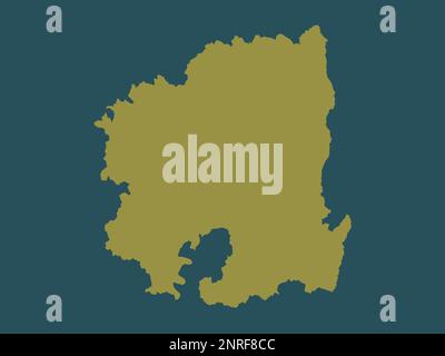 Gyeongsangbuk-do, province of South Korea. Solid color shape. Locations ...