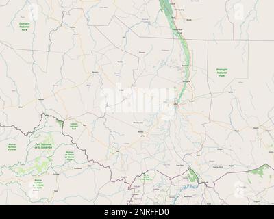 Central Equatoria, state of South Sudan. Open Street Map. Locations and ...