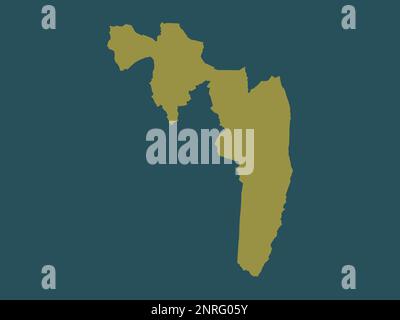 Shape of Ampara, district of Sri Lanka, with its capital isolated on ...