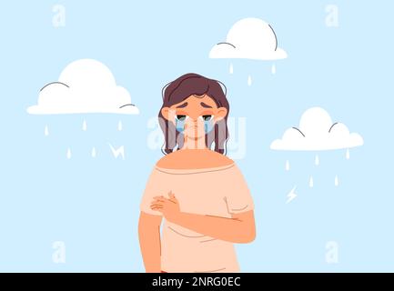 Sad Cartoon Face Shocked Negative People Emotion Icon Stock Vector ...