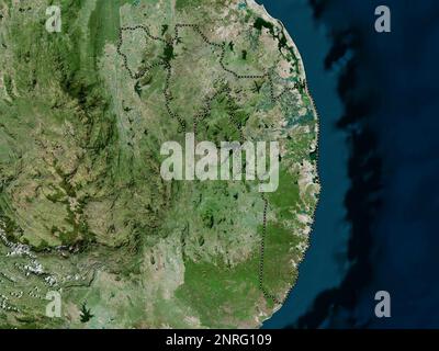 Ampara, district of Sri Lanka. High resolution satellite map. Locations ...