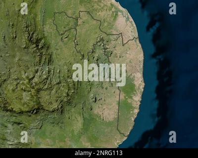 Shape of Ampara, district of Sri Lanka, with its capital isolated on ...