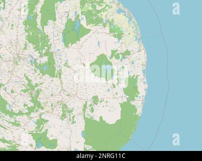 Shape of Ampara, district of Sri Lanka, with its capital isolated on ...