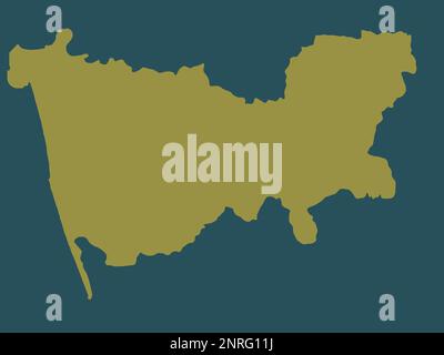 Colombo, district of Sri Lanka. Solid color shape. Locations and names ...