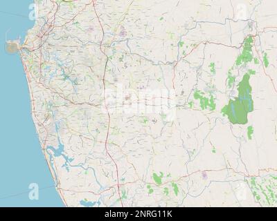 Colombo, district of Sri Lanka. Open Street Map. Locations and names of ...