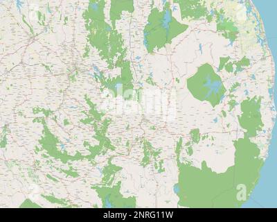 Badulla, district of Sri Lanka. Open Street Map. Locations and names of ...