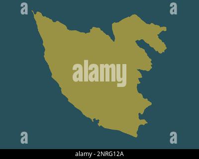Shape of Galle, district of Sri Lanka, with its capital isolated on ...