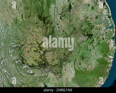 Badulla, district of Sri Lanka. High resolution satellite map. Corner ...