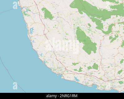 Galle, district of Sri Lanka. Open Street Map. Locations and names of ...