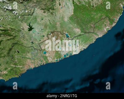 Hambantota, district of Sri Lanka. High resolution satellite map ...