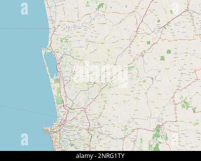 Gampaha, district of Sri Lanka. Open Street Map. Locations and names of ...