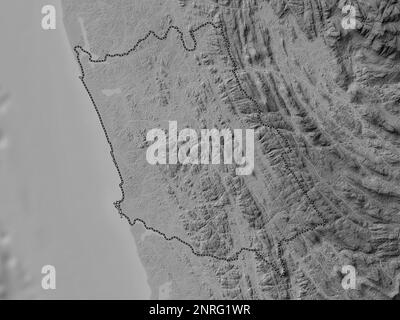 Kalutara, district of Sri Lanka. Elevation map colored in wiki style ...
