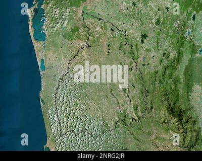 Colombo, district of Sri Lanka. High resolution satellite map Stock ...