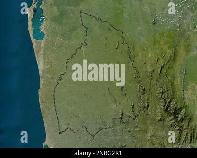 Kurunegala, district of Sri Lanka. Low resolution satellite map ...