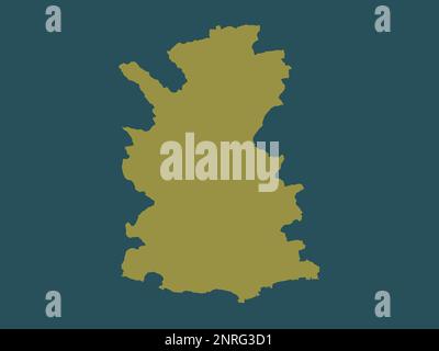 Matara, district of Sri Lanka. Solid color shape. Locations and names ...