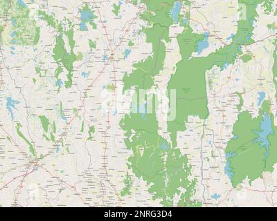 Matale, district of Sri Lanka. Open Street Map. Locations of major ...