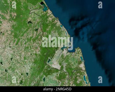 Trincomalee, district of Sri Lanka. High resolution satellite map ...