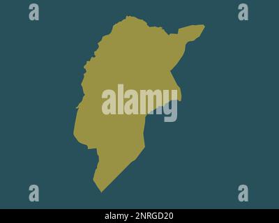 Shape of Central Darfur, state of Sudan, with its capital isolated on ...