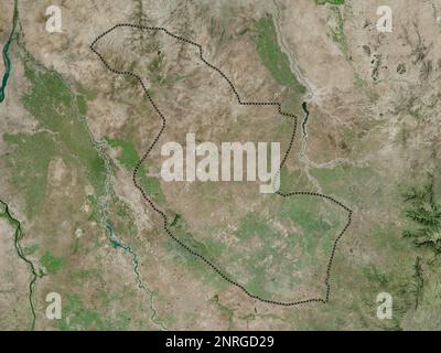 Al Qadarif, state of Sudan. High resolution satellite map. Locations of ...